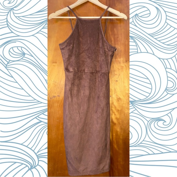 iris | Dresses | Iris Brown Suede Dress | Poshmark